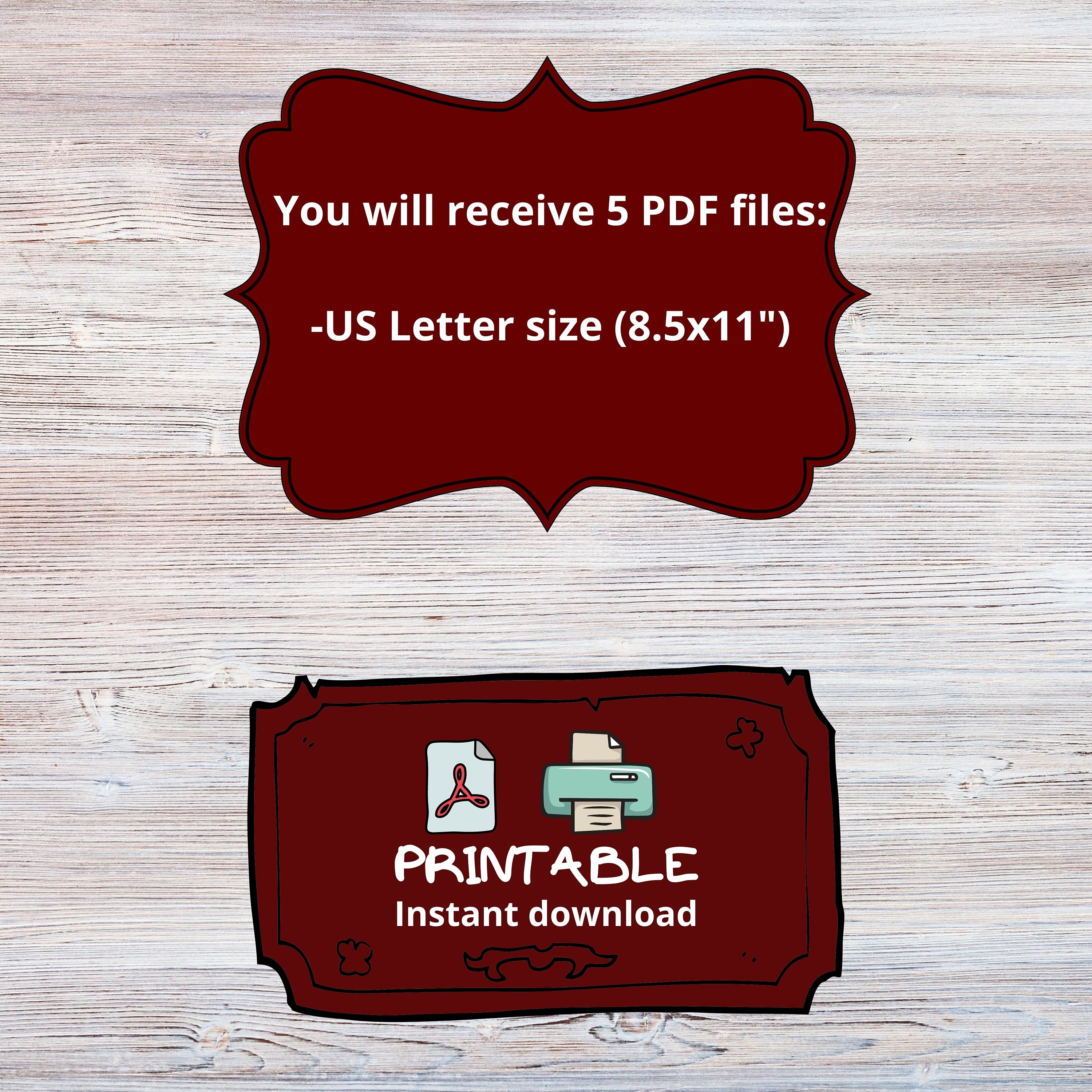 Scavenger Hunt Bundle Set of 5 Scavenger Hunt Games Activities for Kids ...