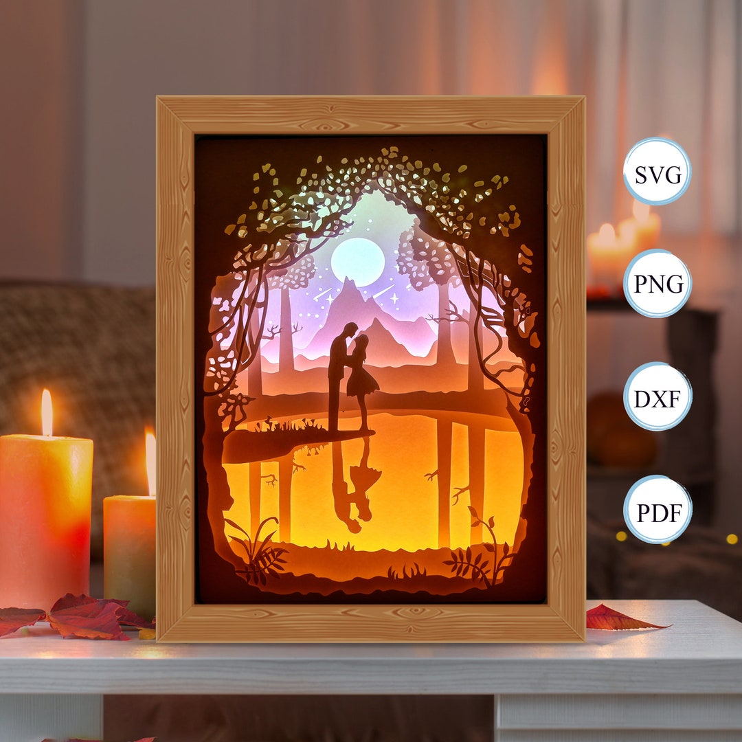 Love 8 Shadow Box Files Paper Cut Light Box Template Files - Etsy