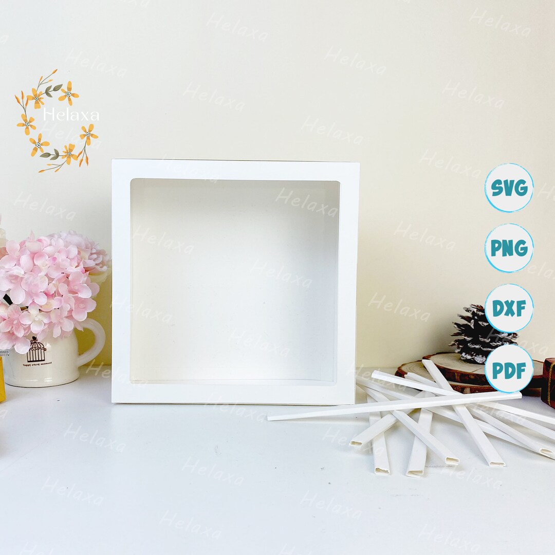 Cardstock Frame Digital File DIY for Square Box, 3D Light Box, Shadow ...