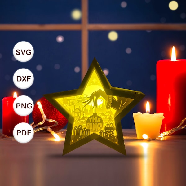 Grinch Svg Shadow Box - Etsy