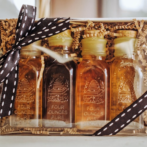 Vintage Honey Bottle Sampler Set Gift Box - Etsy