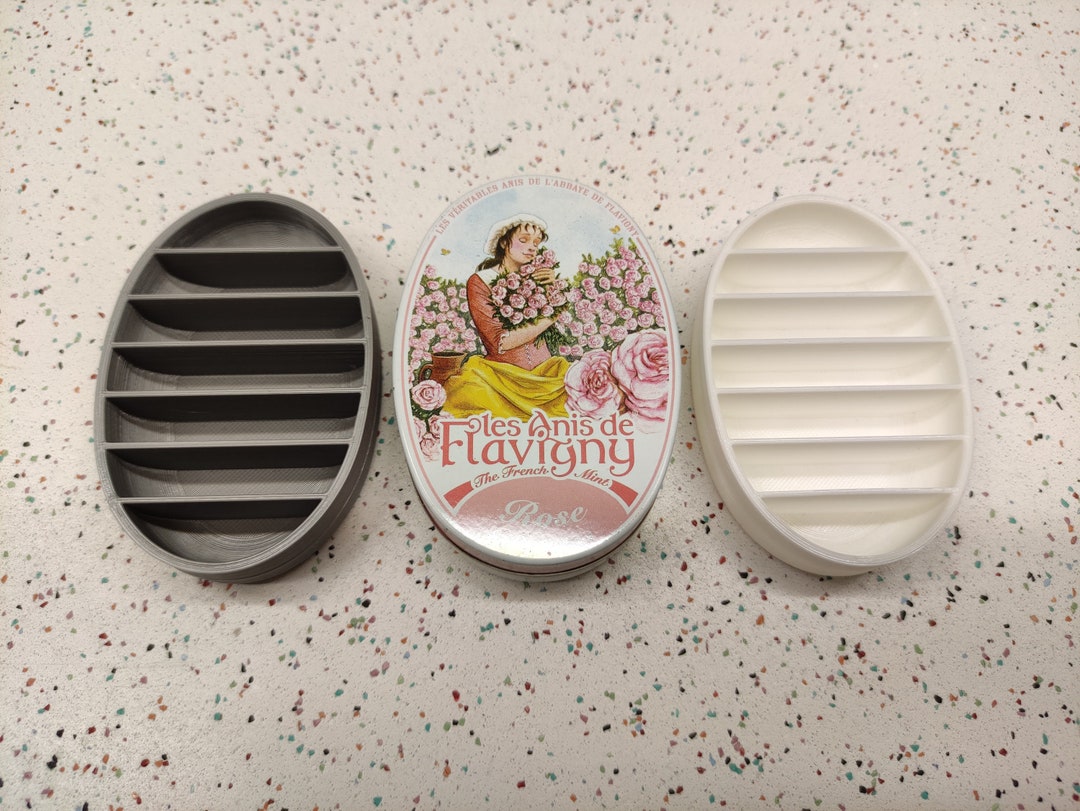 Seven Star Les Anis De Flavigny Rose Mint Tin Tray Insert Organizer Art ...