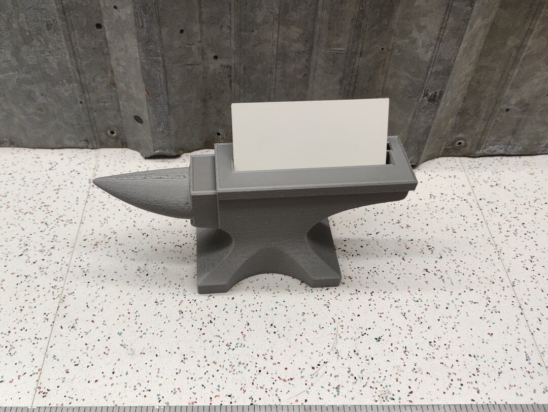 3D Printed Anvil Business Card Holder Display Blacksmith Shop Office ...