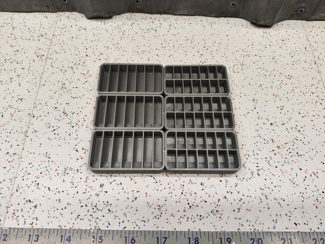 Seven Star Small Silver Slider Tin Tray Insert Organizer Art Palette ...