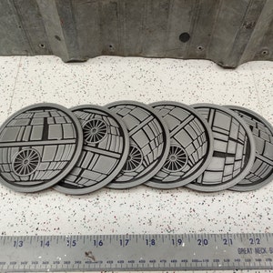 Star Wars Inspired Deathstar Design Coasters Coffee Table Drinks Sci-fi ...