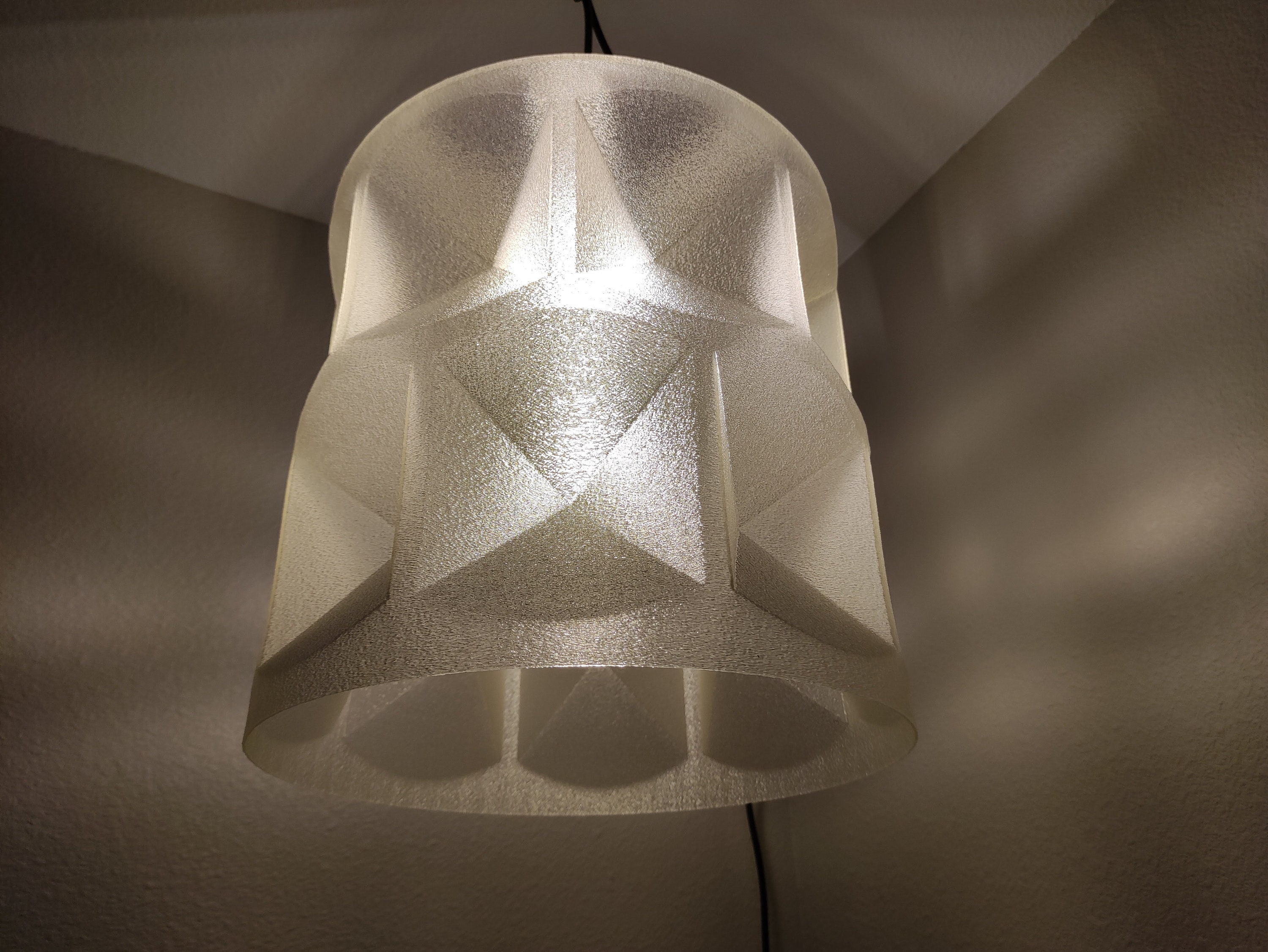 Large Frosted Clear 3D Printed Pendant Light Lamp Shade - Etsy