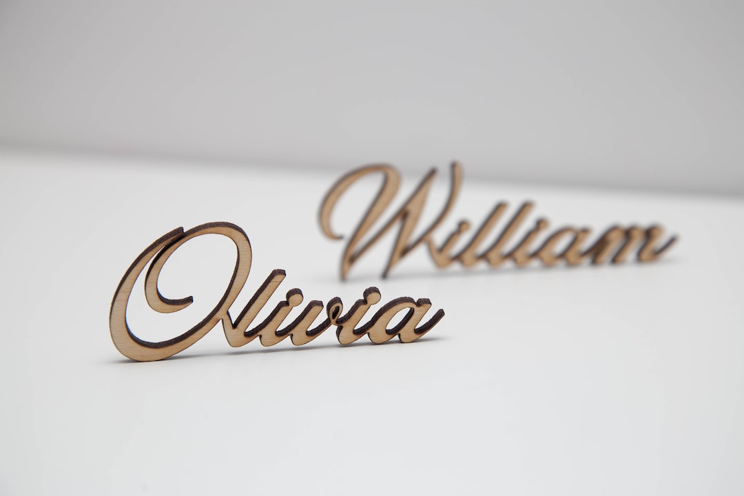 Custom Wooden Names, Wood Place Cards. Place Names Setting, Wooden ...