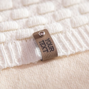 Beautiful Faux Leather Personalized Tags. Clothing Labels. Custom ...