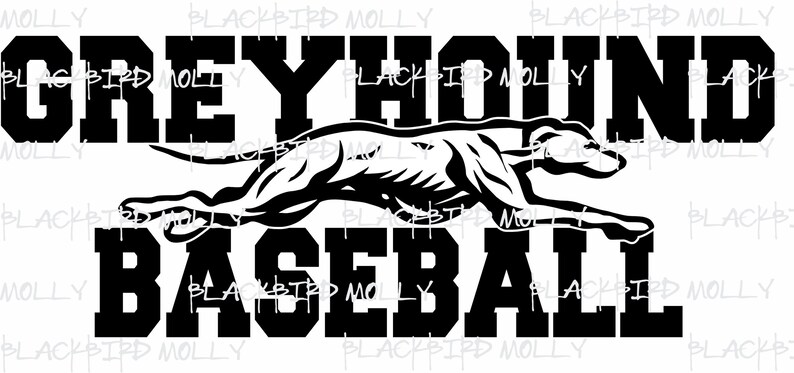 Greyhound Baseball Logo - Etsy