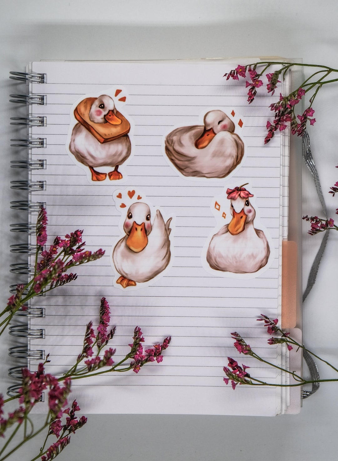 Ducks Sticker Set, Four Stickers Set, Vinyl Stickers, Cute Journaling ...