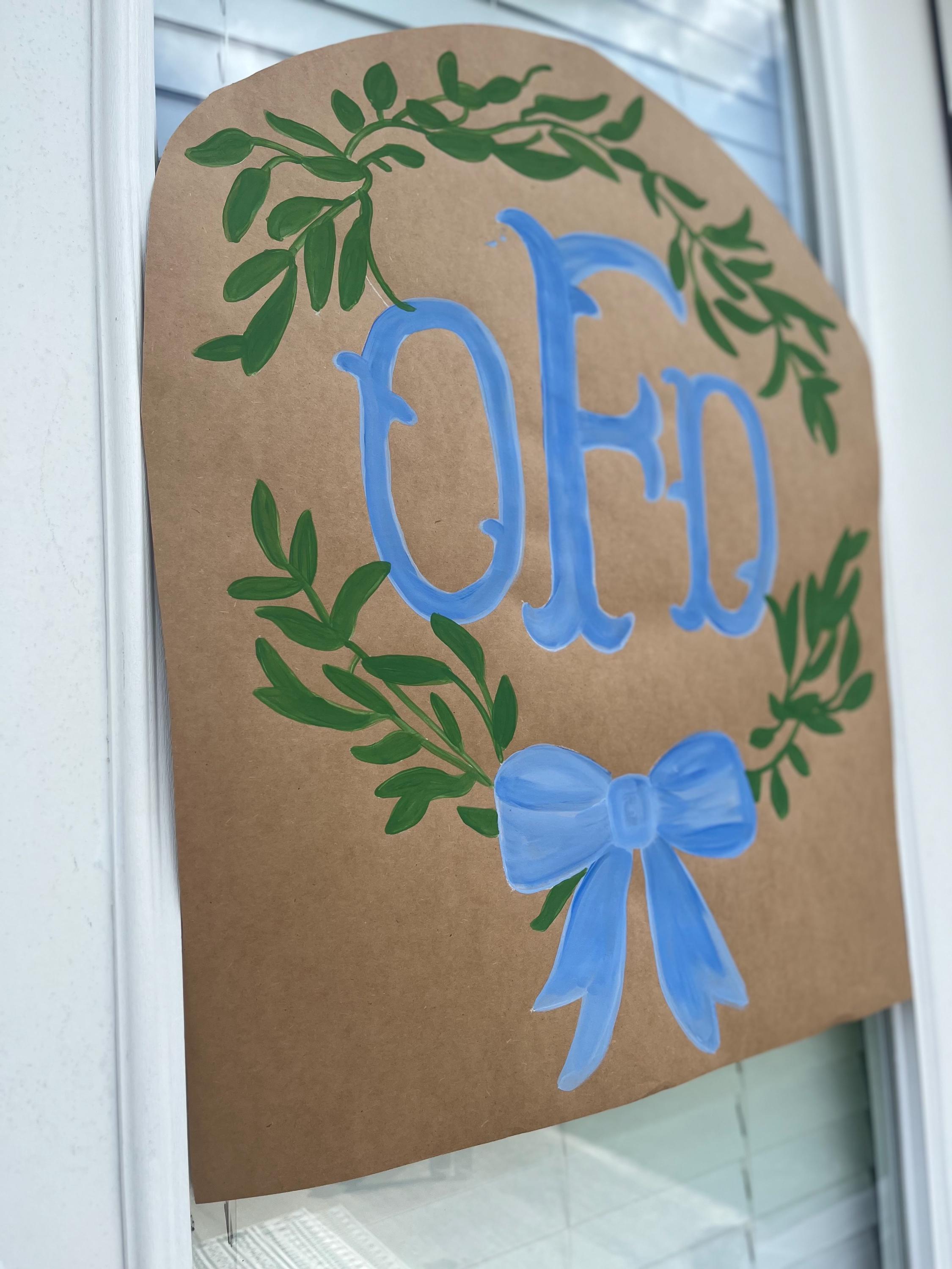Custom Hand Painted Monogram Banner - Etsy