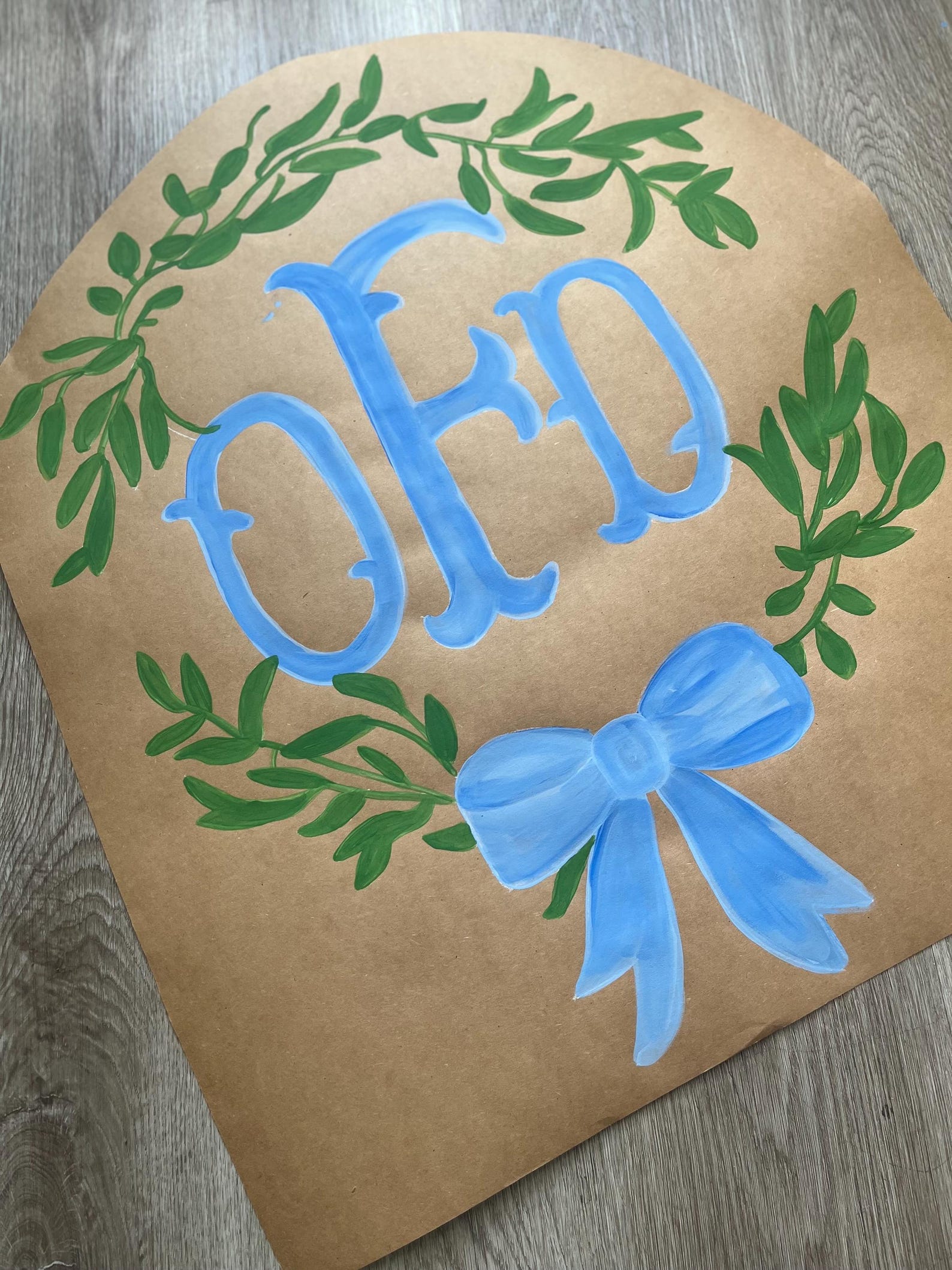 Custom Hand Painted Monogram Banner - Etsy