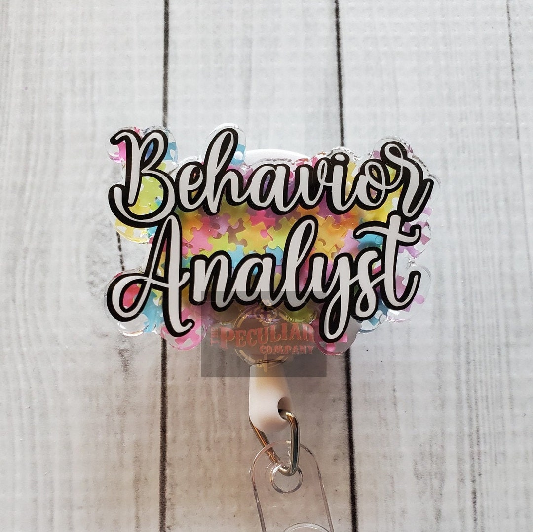 Behavior Analyst Badge Reel, Badge Holder, BA, Mental Health, Awareness ...