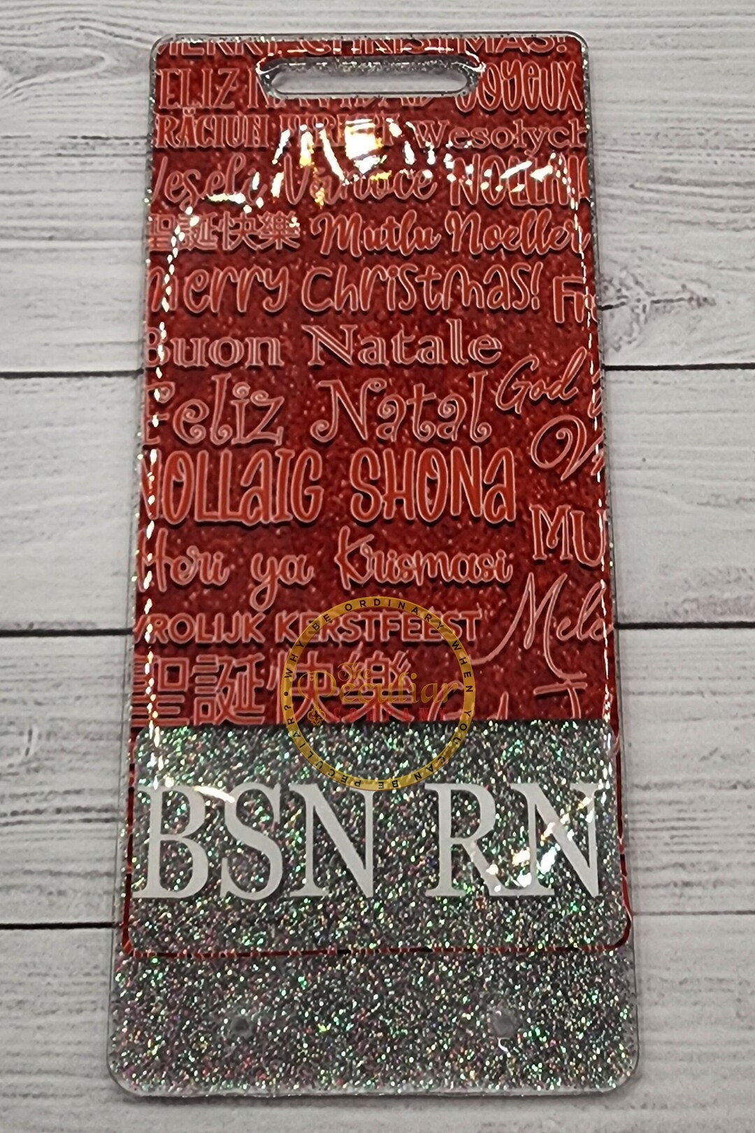 Holiday Cheer Badge Buddy, Badge Card, Badge Backer, Credentials, RN ...