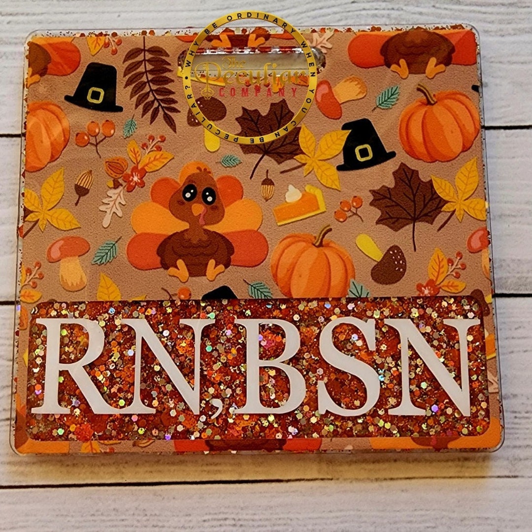 Turkey Thanksgiving Badge Buddy (variety of Sizes), Fall Badge Buddy ...