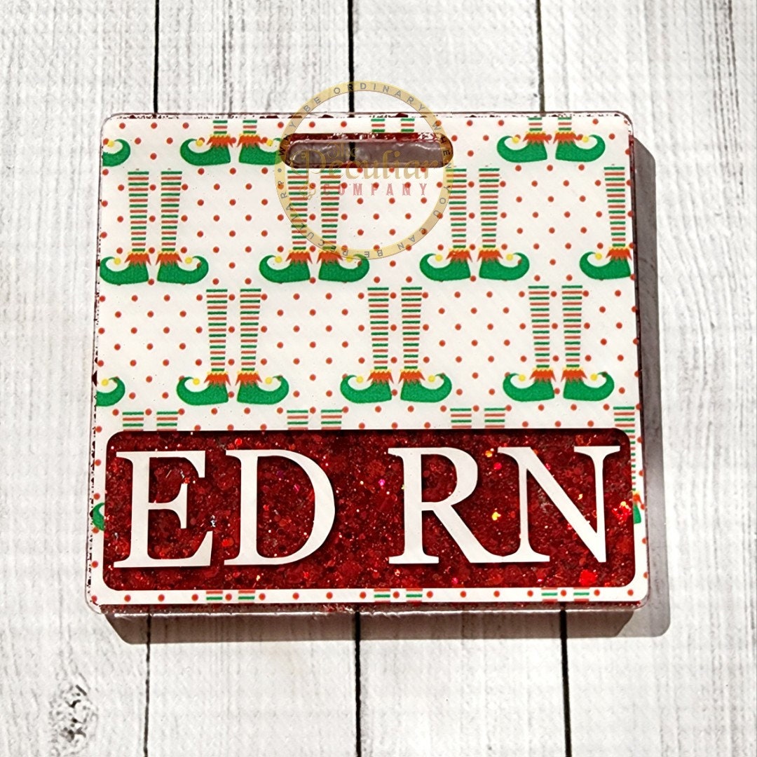 Christmas Elf Badge Buddy: Glitter Holiday Badge - Etsy