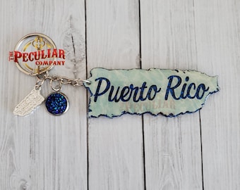 Puerto Rico Keychain - Etsy