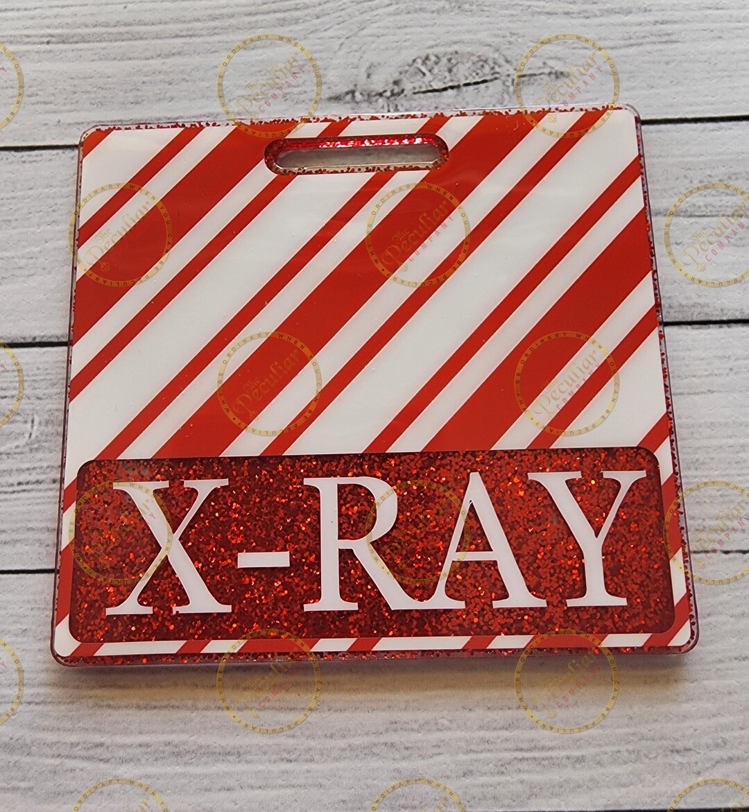 Candy Cane Badge Buddy: Glitter Holiday Badge Card - Etsy