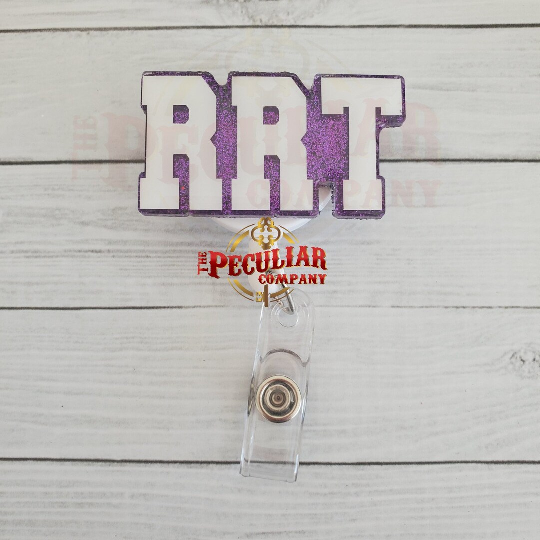 RRT Badge Reel, Badge Holder, Respiratory Therapist, Registered ...