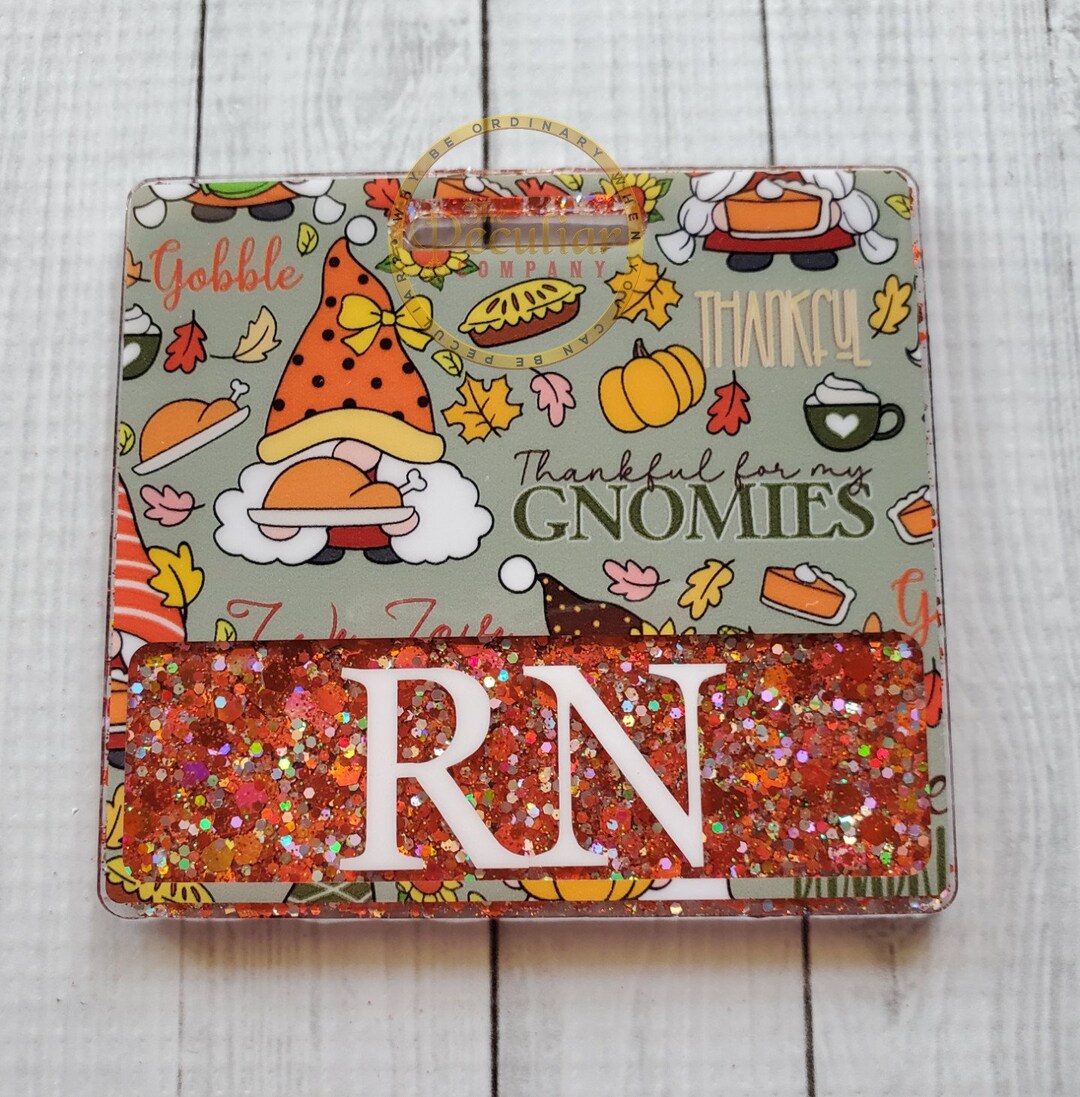 Thanksgiving Gnomes Badge Buddy (variety of Sizes), Fall Themed, Fall ...