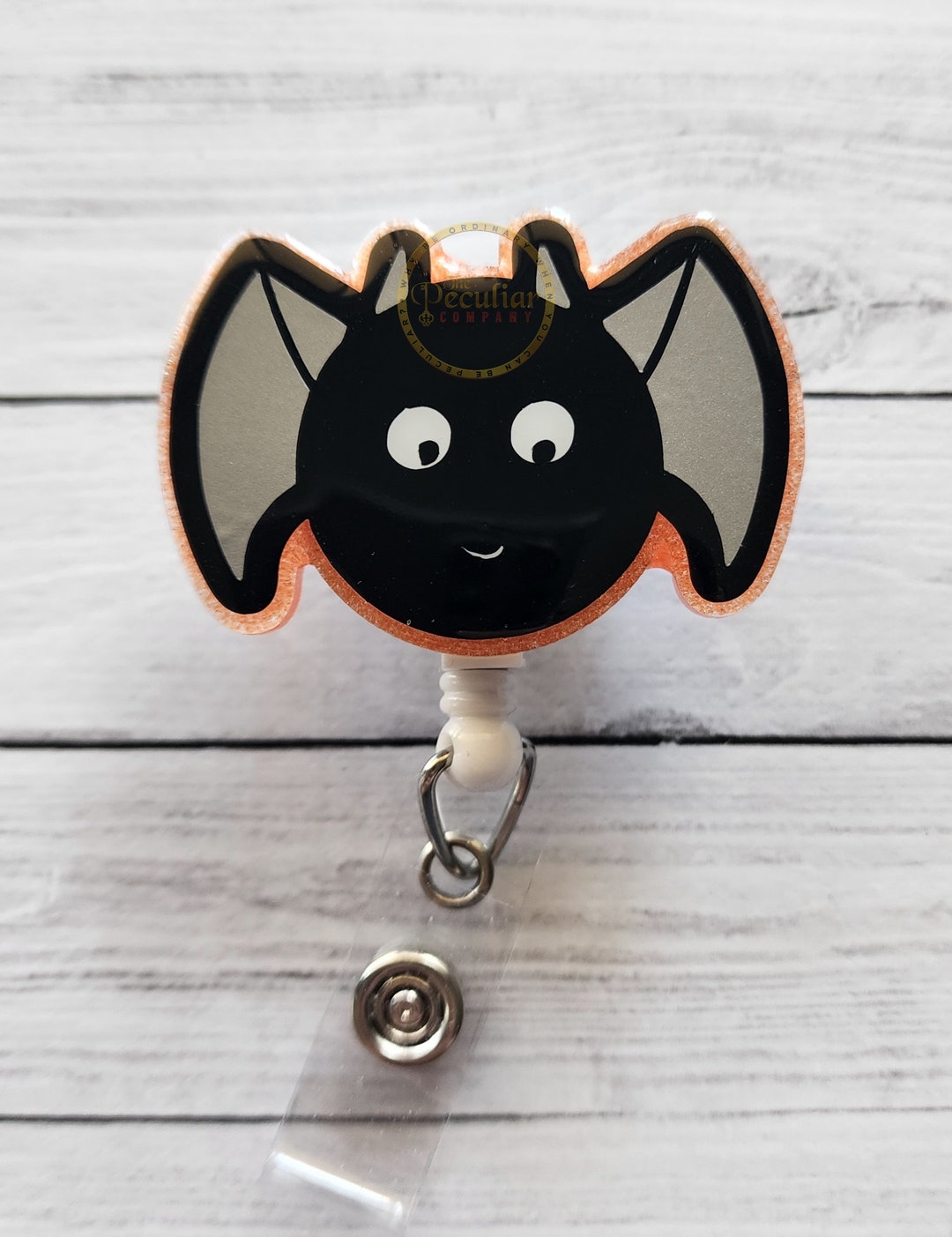 Floofy Bat Badge Reel - Etsy