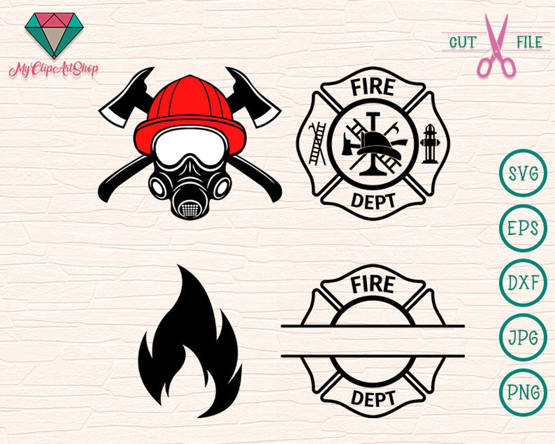 Fire Dept Svg Fire Dept Svg File for Cricut Fire Rescue Svg Firefighter ...