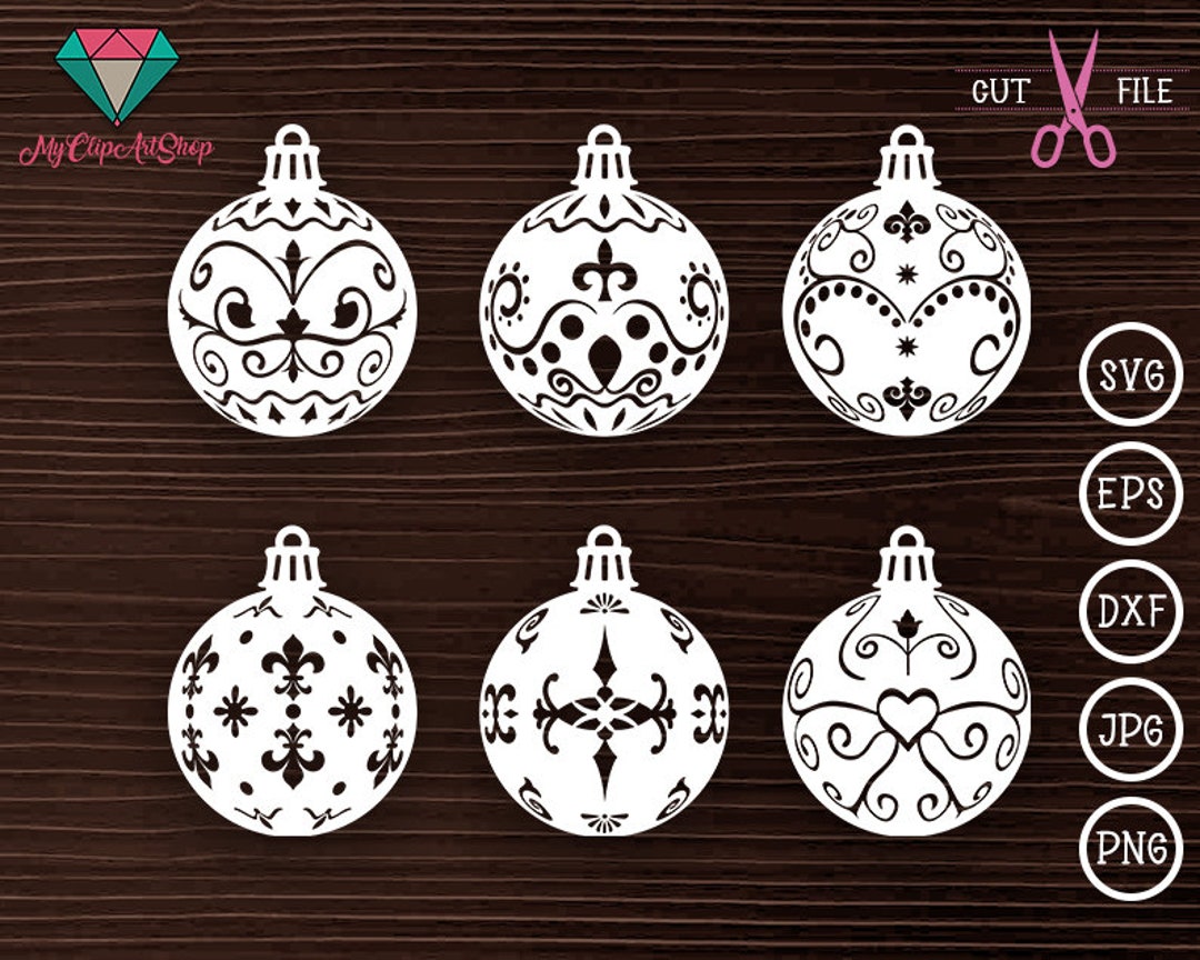 Christmas Balls in Svg, Christmas Ornament Svg, Christmas Decorations ...