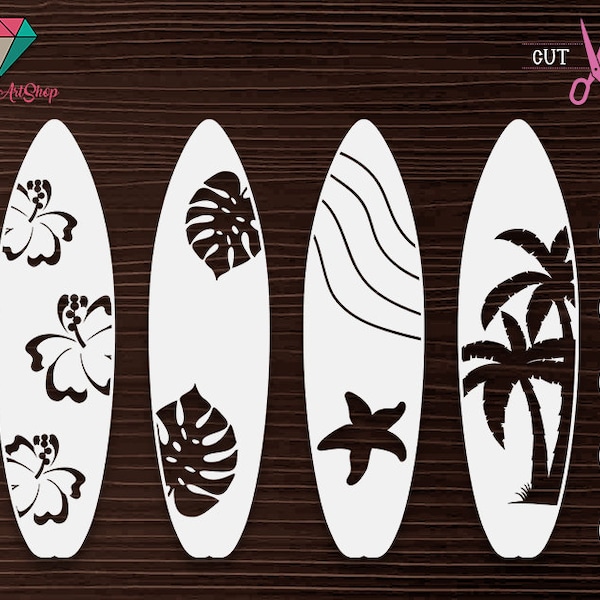 Surfboard Template for Cricut - Etsy