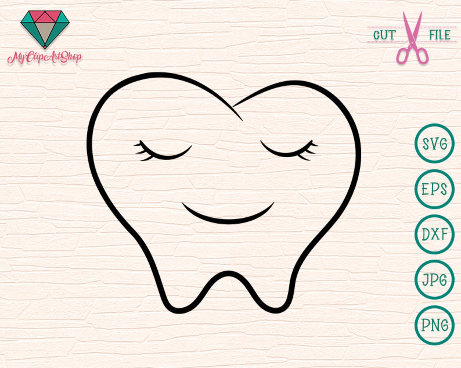 Happy tooth svg Dental svg Cut file shirt vinyl decal | Etsy