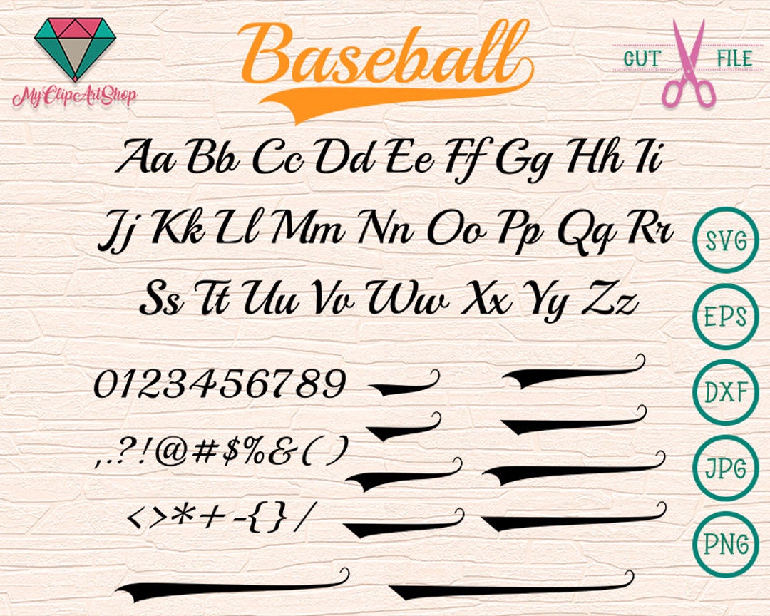 Baseball Font Svg SVG Fonts Baseball SVG Font Sport - Etsy Australia