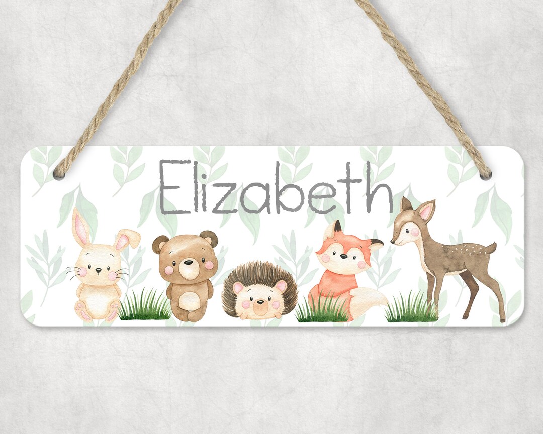 Personalised Woodland Sign • Door Sign • Woodland Door Sign • Door ...