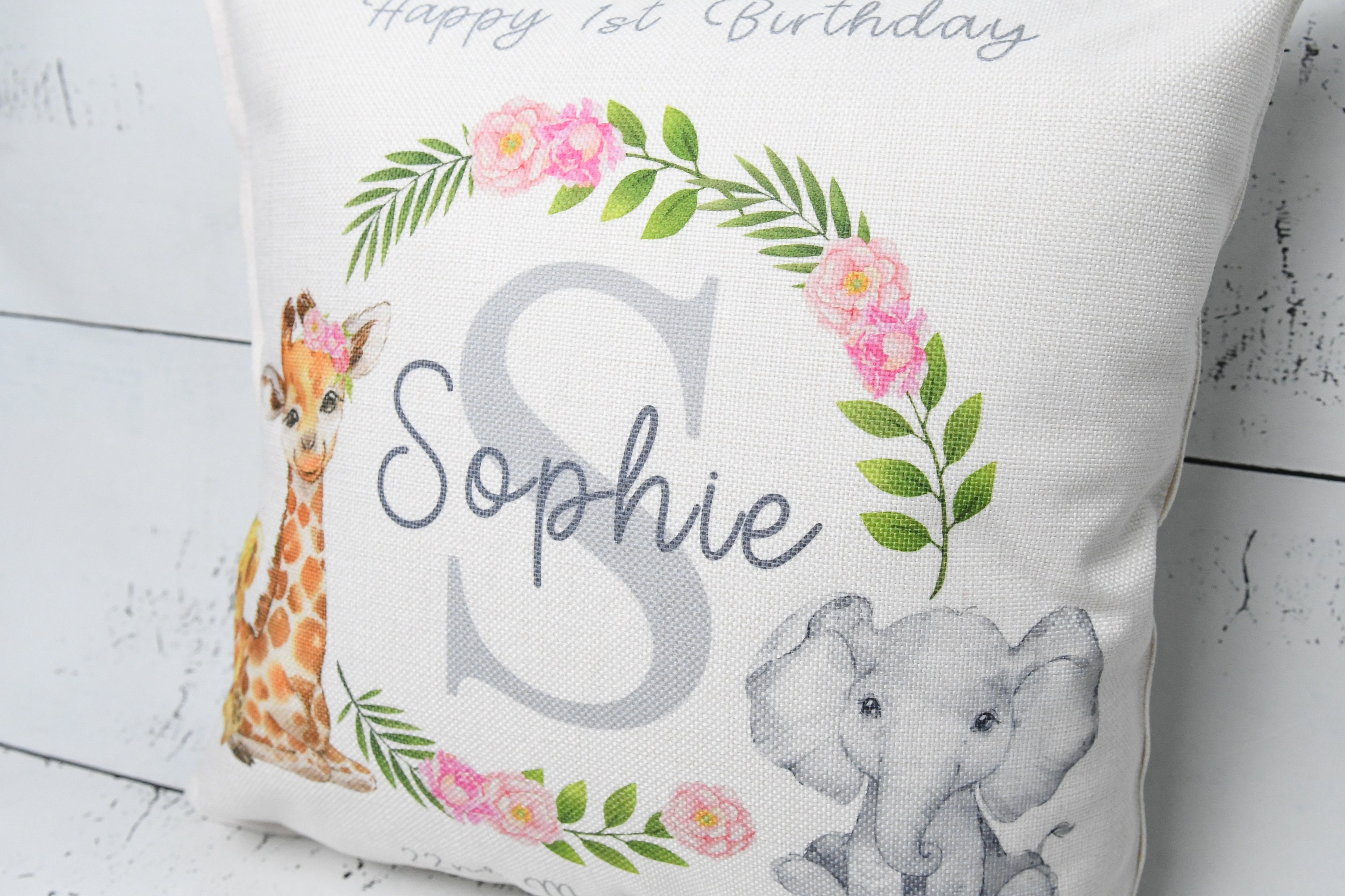 Personalised Birthday Cushion, 1st Birthday Cushion, 1st Birthday Gifts ...