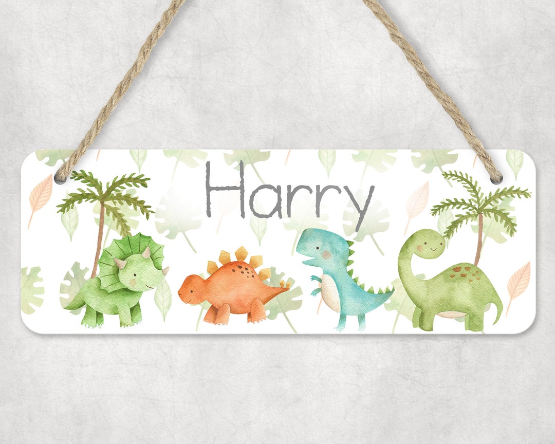 Personalised Dinosaur Sign Door Sign Dinosaur Door Sign Door Plaque ...