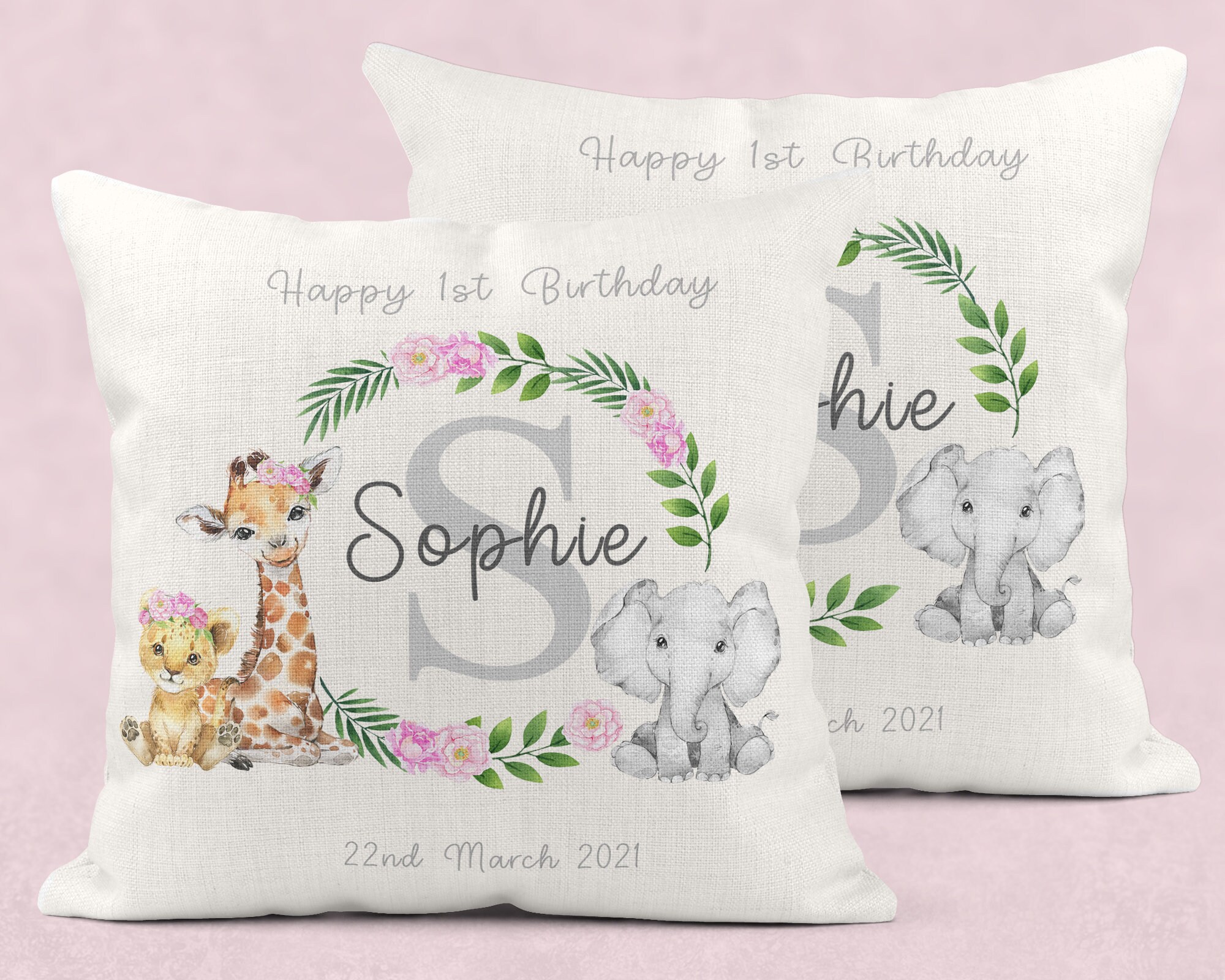 Personalised Birthday Cushion, 1st Birthday Cushion, 1st Birthday Gifts ...