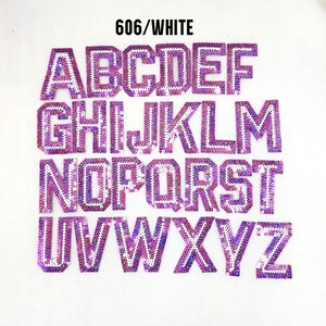 18 Colors! 3in Two Tone Outline Sequin Iron-on Letters - Etsy