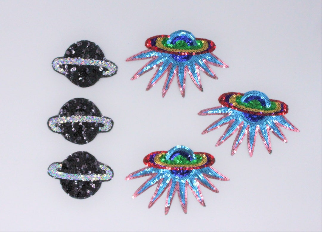 Set of 3 Sequin Planet Patches - Ships From USA - Etsy
