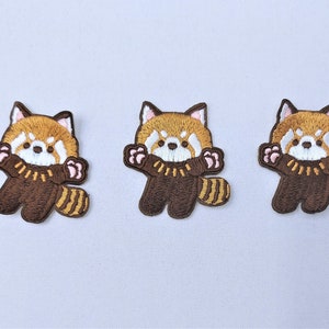 Three Embroidery Red Panda Patches - Ships From USA - Etsy