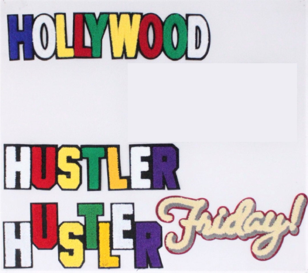 Chenille Patch: Colorful Patches Friday, Hollywood, Hustler - Ships ...