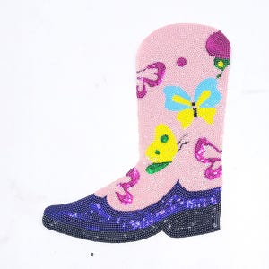 Sequin Cowboy Boot Patches - Ships From USA - Etsy