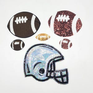 Sequin and Chenille Football and Helmet Patches - Ships From USA - Etsy