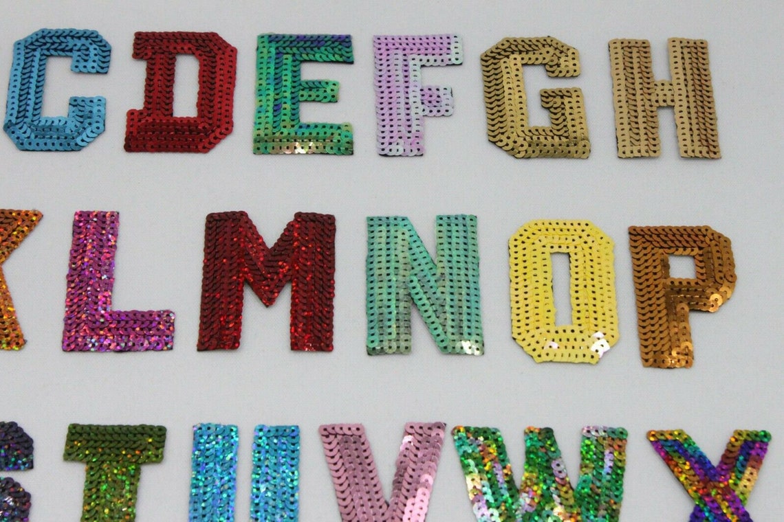 WHITE NOW AVAILABLE 2.5 Sequin Letters color Options - Etsy