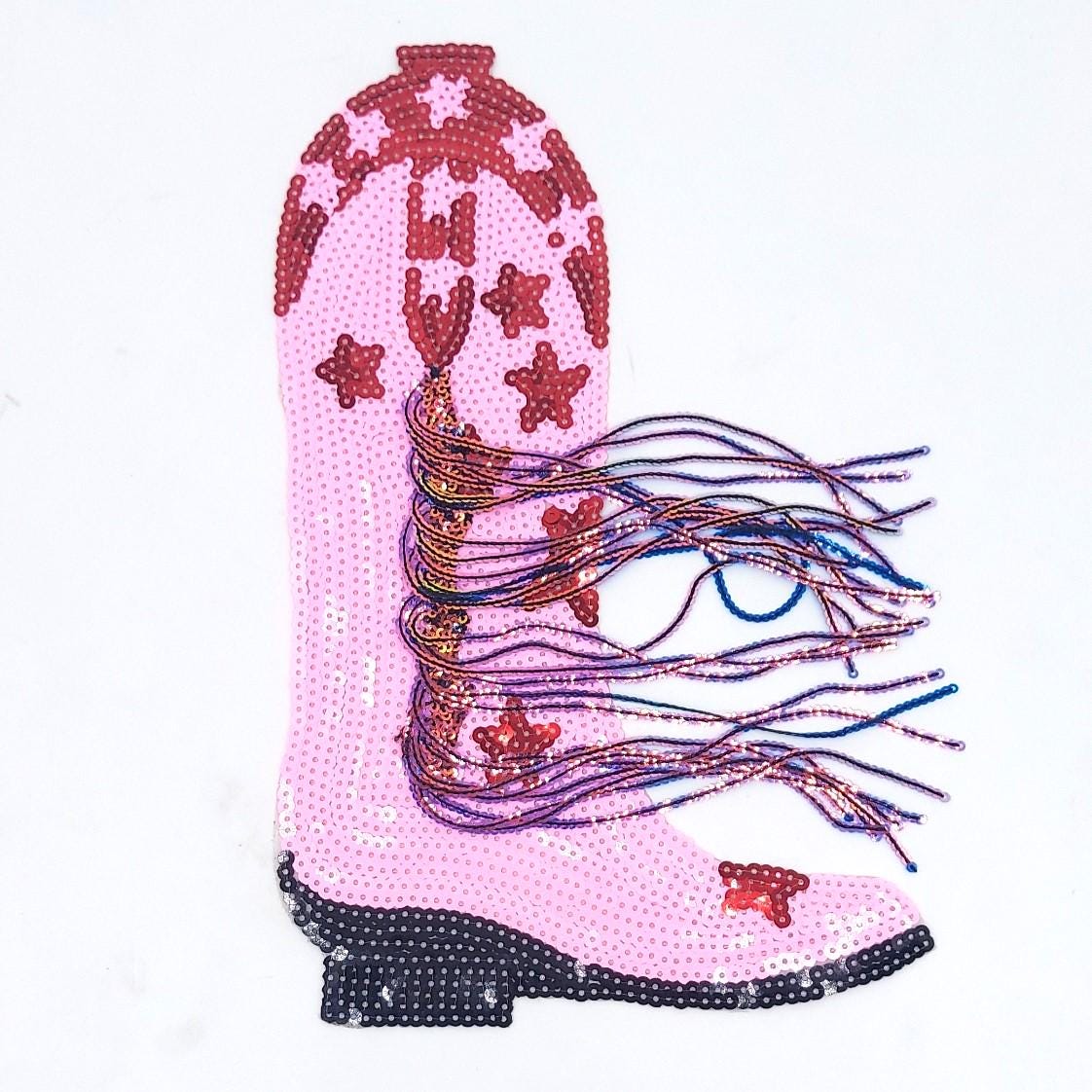 Sequin Cowboy Boot Patches - Ships From USA - Etsy