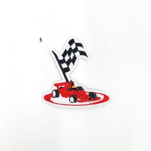 Small Embroidery Race Car Patches - Ships From USA - Etsy