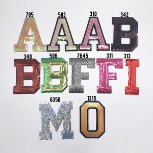 Choose Your Letter and Color: 8in Sequin Iron-on Letters - Etsy