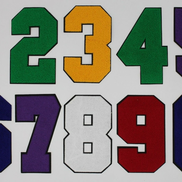 Chenille Numbers 8 Inch - Etsy