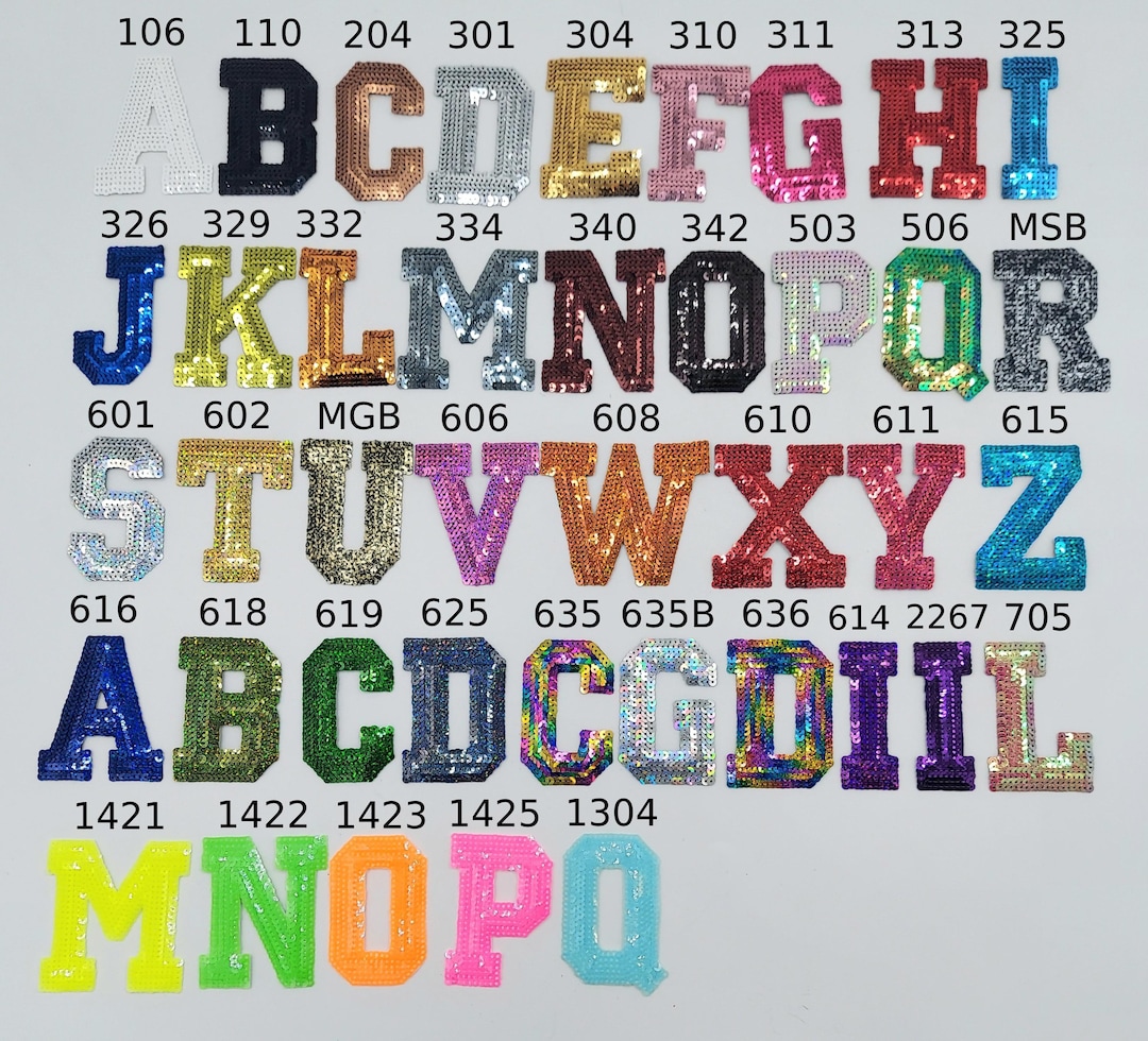 NEW COLOR 3in Sequin Iron-on Letters - Etsy