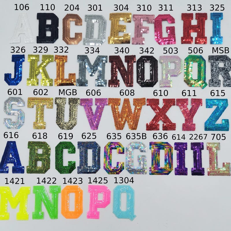 Iron on Letters - Etsy