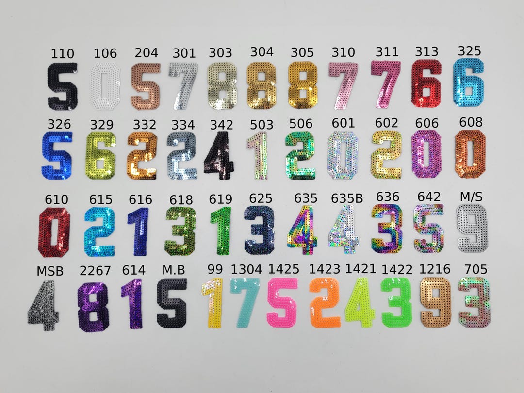 2.5in Sequin Numbers - Ships From USA - Etsy
