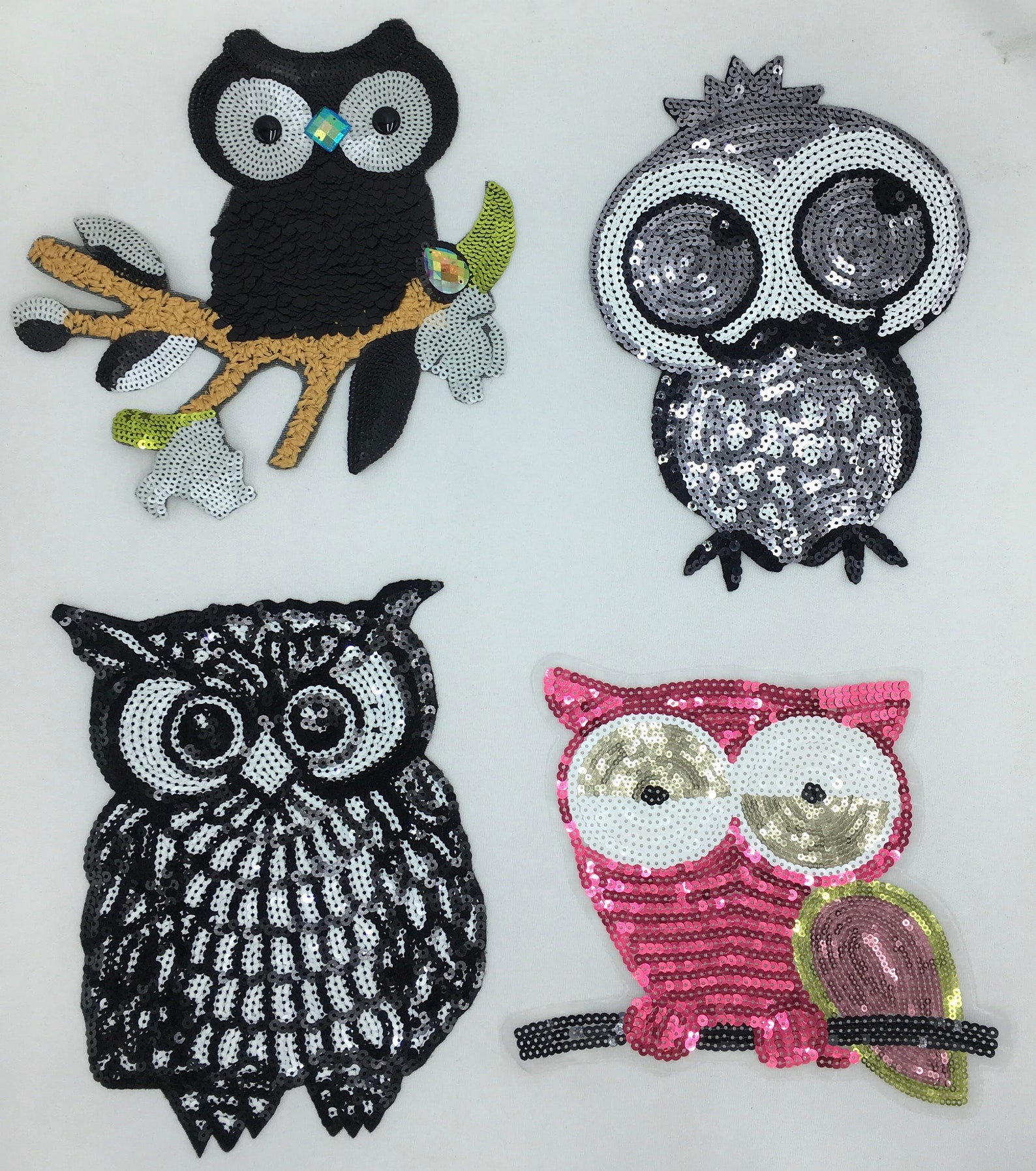 Sequin Owl Patches - Ships From USA - Etsy