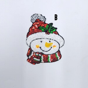 Sequin and Embroidery Snowman Candy Canes Christmas Trees Patches - Ships From USA - Etsy